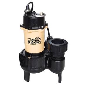 Superior Pump 1/2 HP Submersible Cast Iron Sewage Ejector Pump 93501