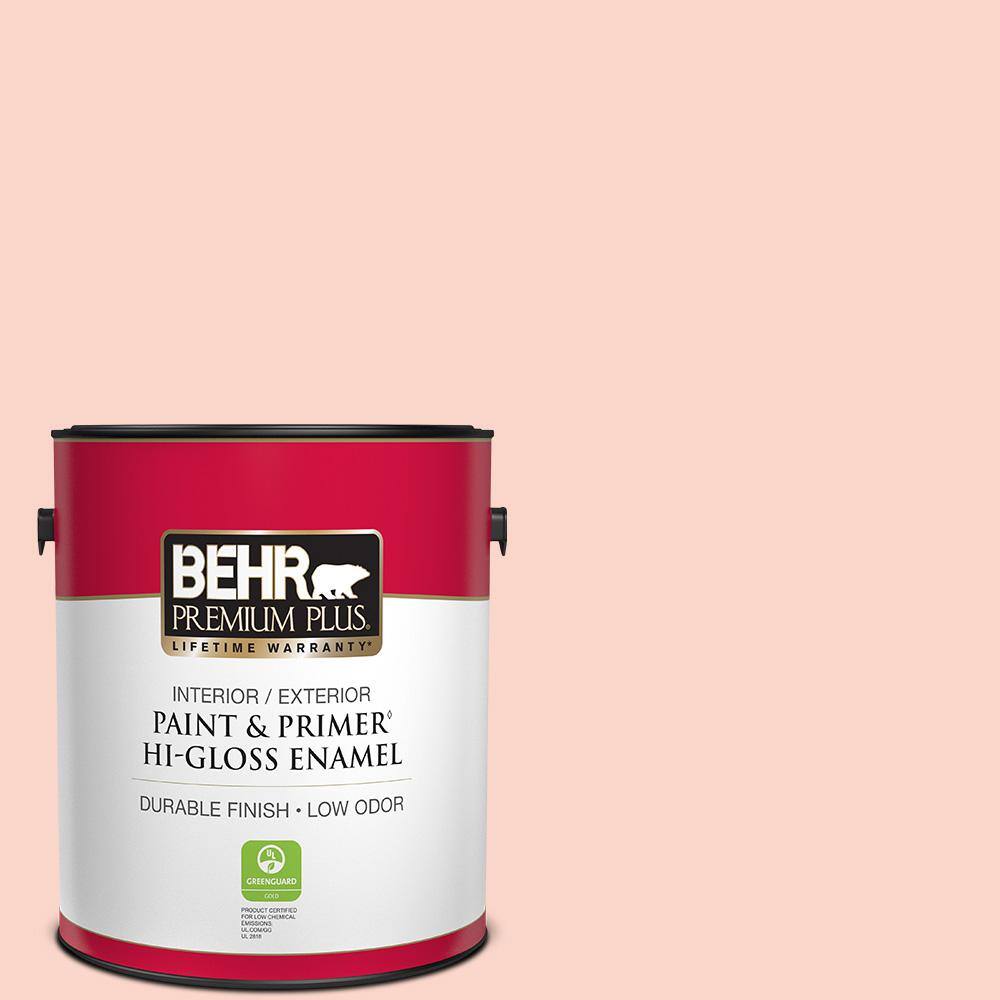 BEHR PREMIUM PLUS 1 gal. #P180-1 Deco Shell Hi-Gloss Enamel Interior ...