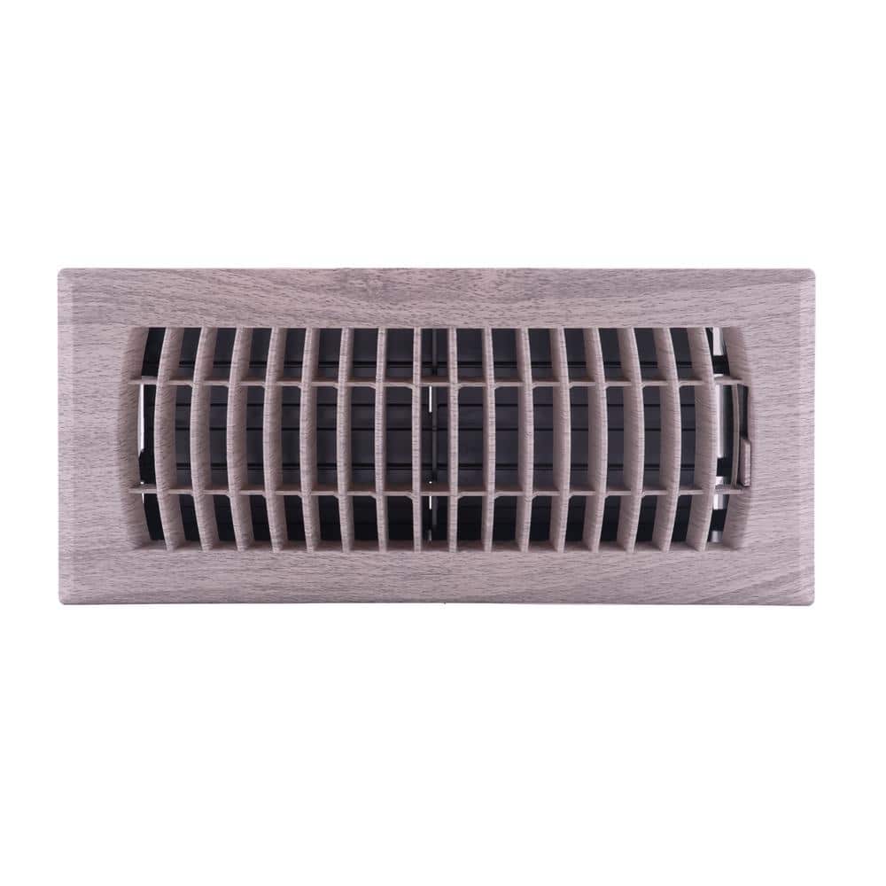 Everbilt 4 in. x 10 in. Plastic Floor Register in Natural Gray Oak ...
