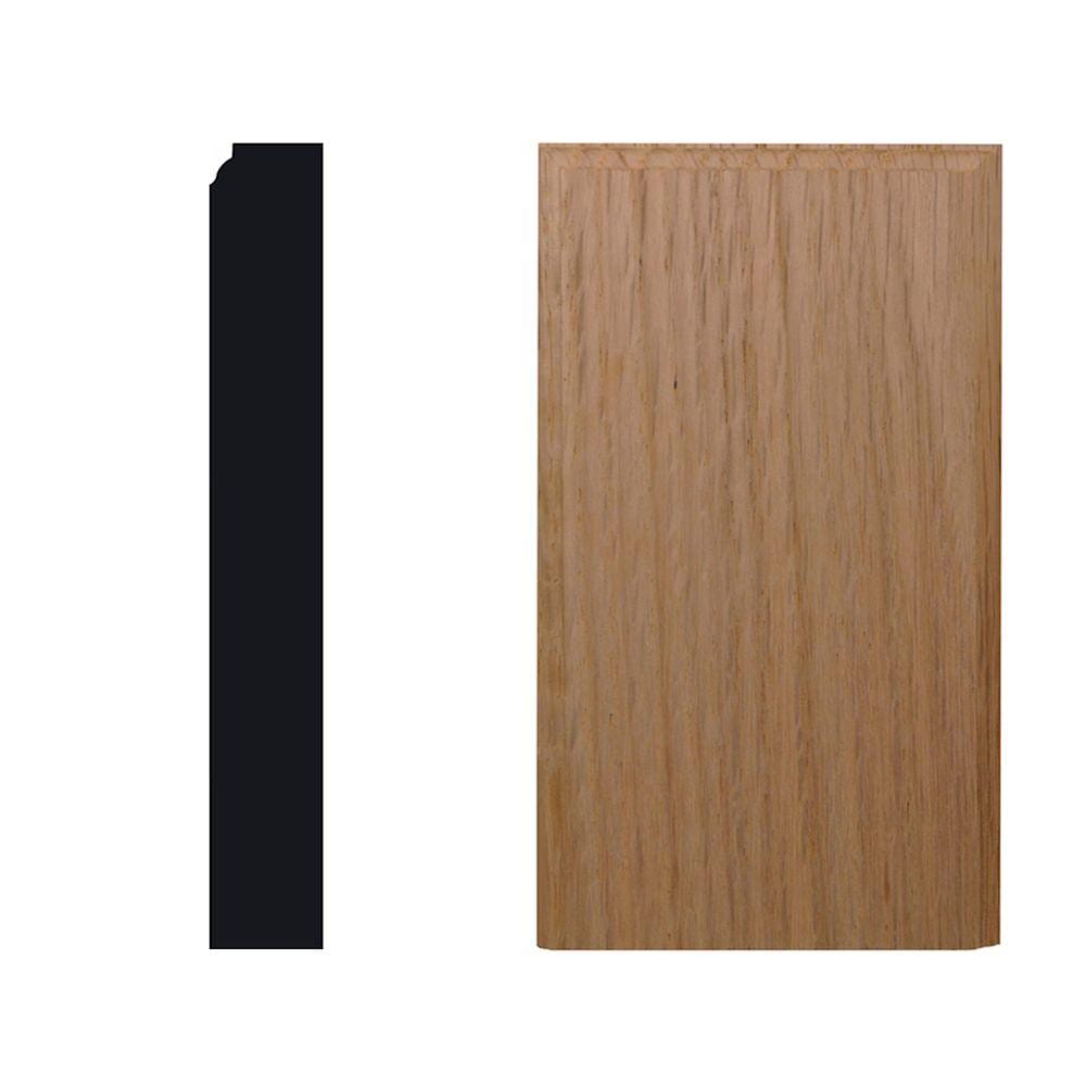 HOUSE OF FARA 7/8 in. x 2-1/2 in. x 5 in. Oak Plinth Block P255O - The ...
