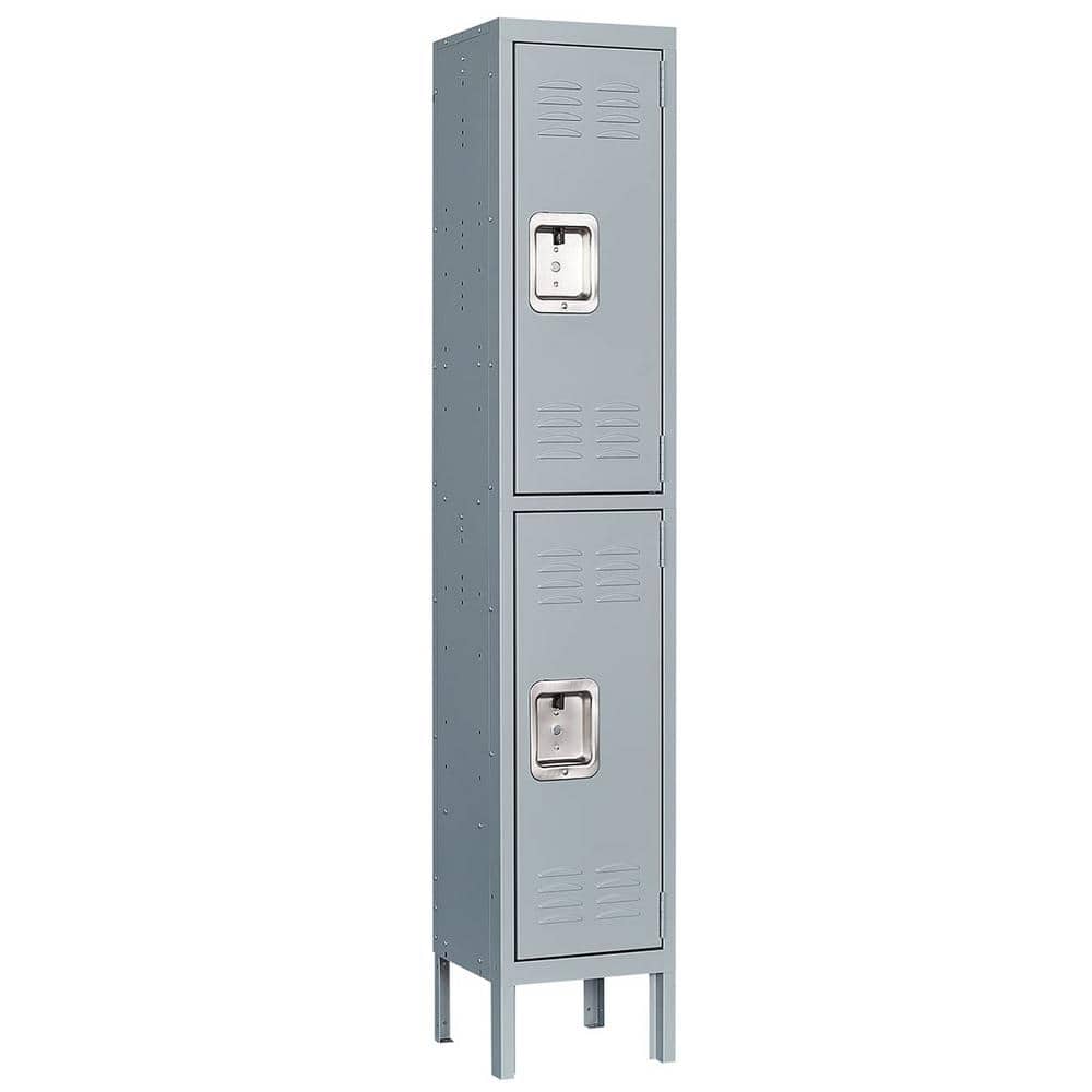 LISSIMO 66 inch 2-Shelf Steel Metal Locker for Home, 2 Door Dressing ...
