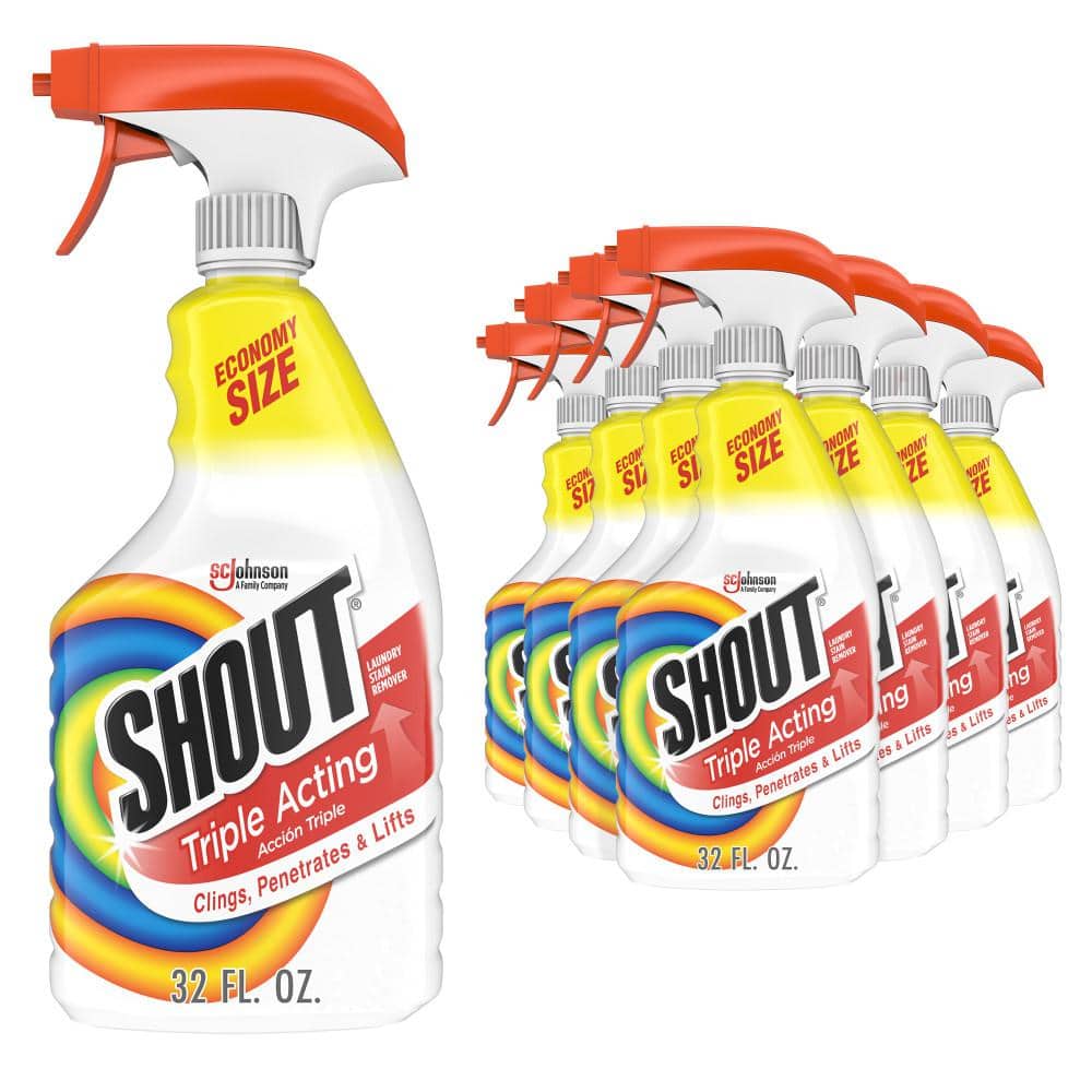Shout 32 fl. oz. Trigger Fabric Stain Remover Spray (8-Pack) 308680 ...