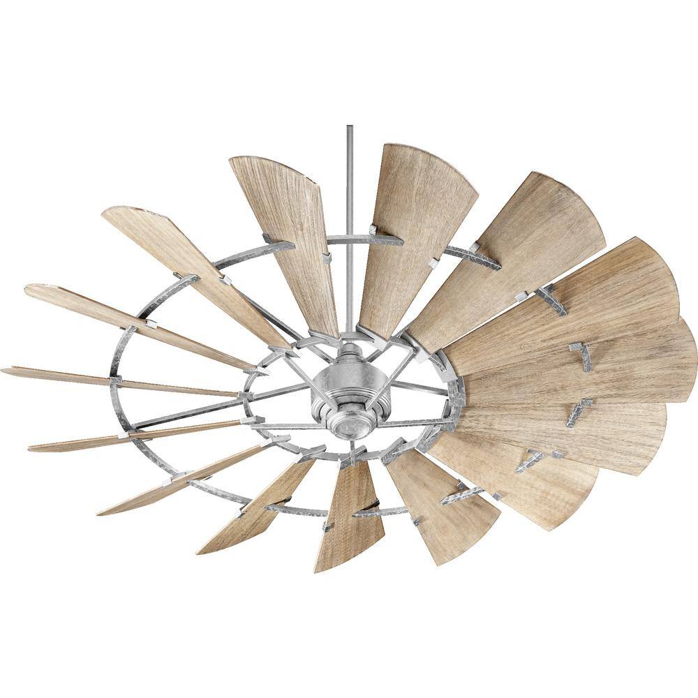Quorum INTERNATIONAL Windmill 72 in. Indoor Galvanized Ceiling Fan with ...