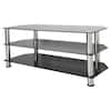 AVF 45 in. Black and Chrome Glass TV Stand Fits TVs Up to 55 in. with ...