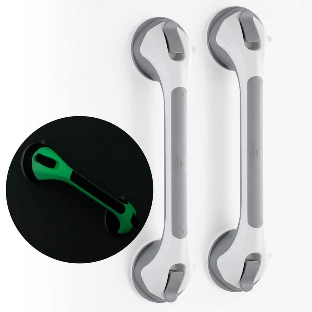 Wudkey 16.8 in. Glow in The Dark Shower Grab Bar 2 Pack, Removable No ...