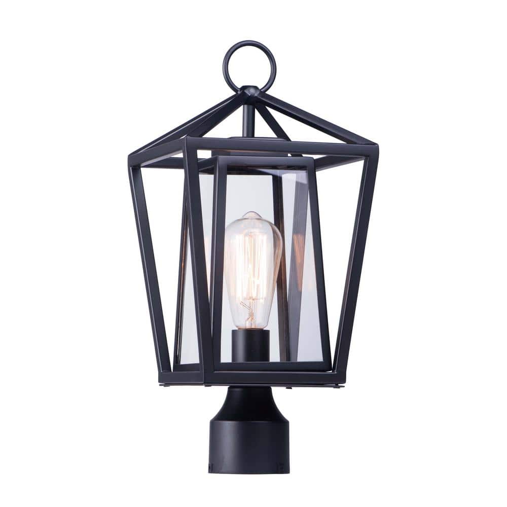 Maxim Lighting Artisan 8 in. Wide 1-Light Outdoor Black Post Light ...