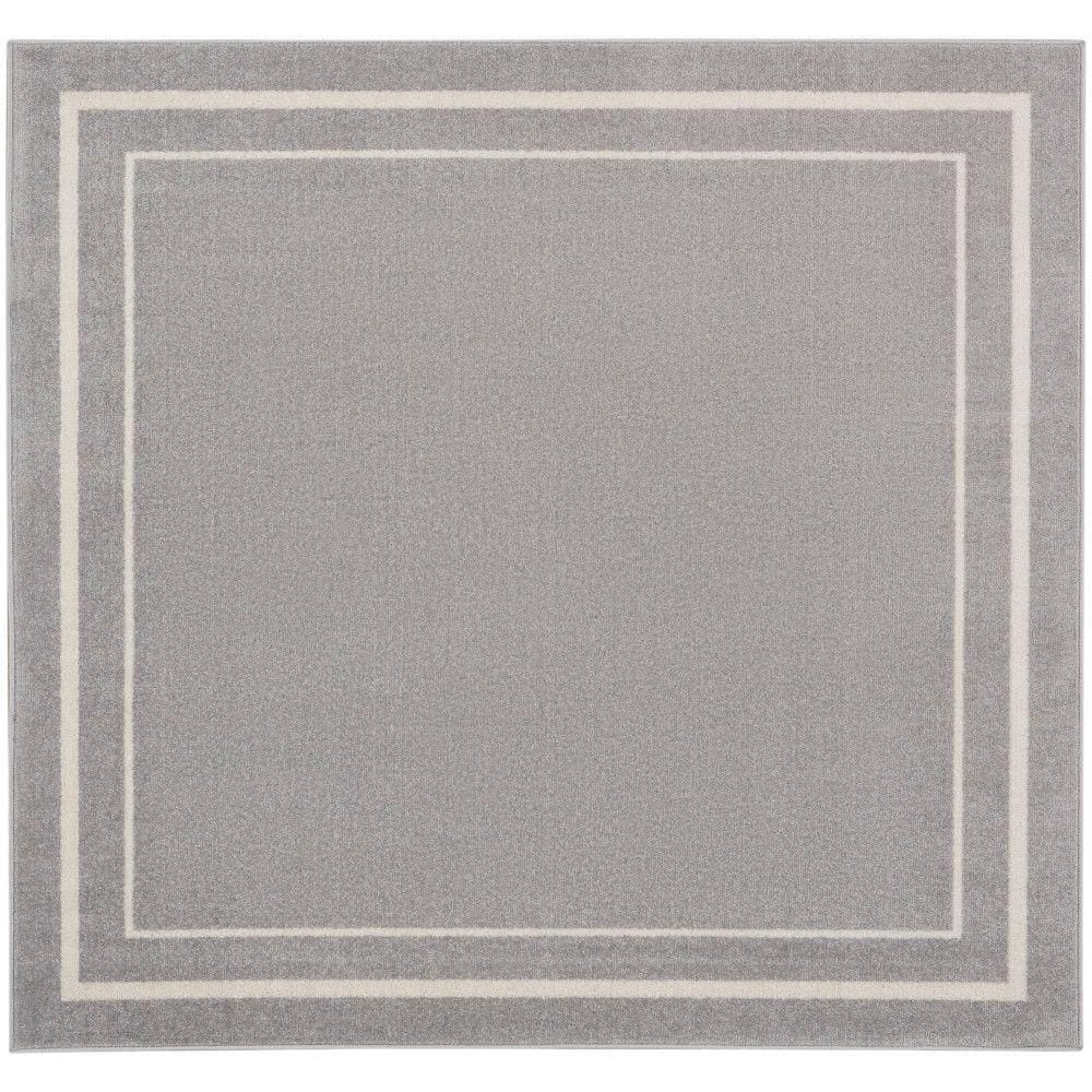 Nourison Nourison Essentials Grey/Ivory 5 ft. x 5 ft. Solid ...