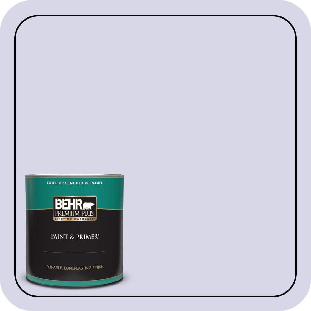 BEHR PREMIUM PLUS 1 qt. #630A-2 February Frost Semi-Gloss Enamel ...