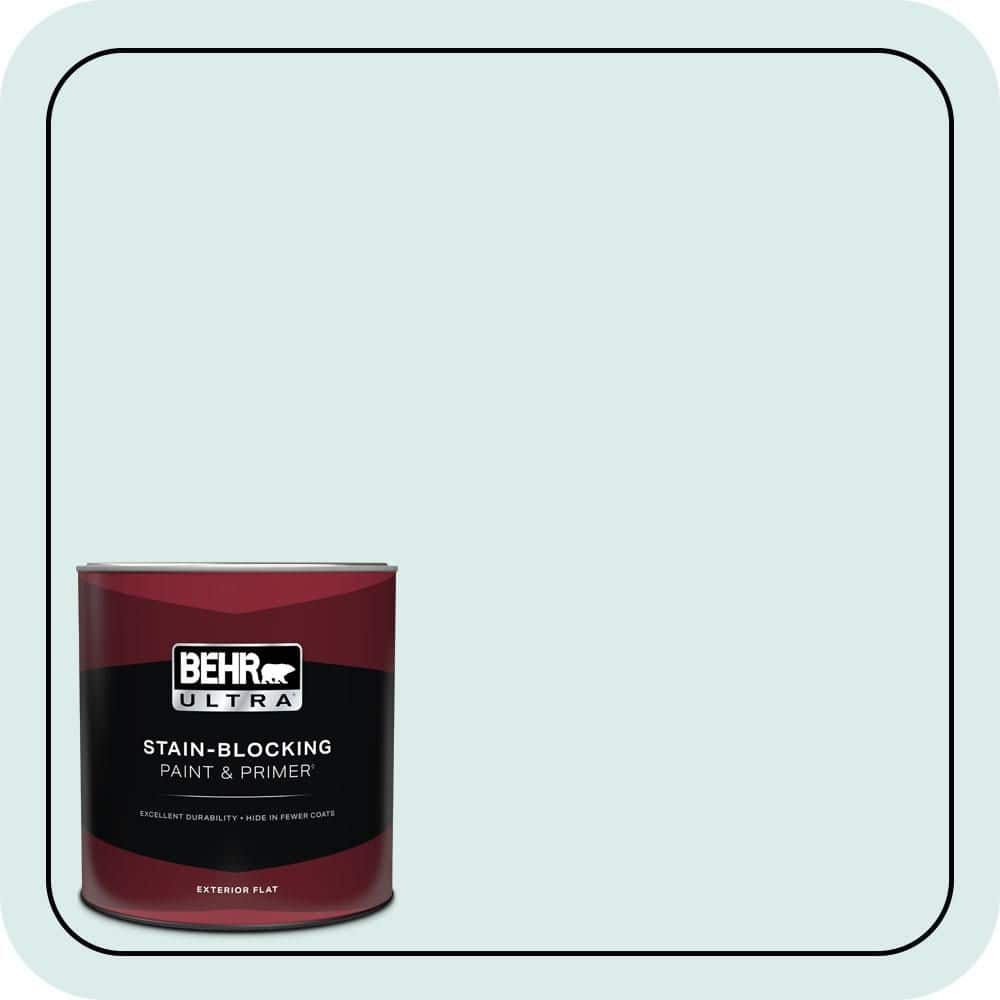 BEHR ULTRA 1 Qt. #510E-1 Ice Folly Flat Exterior Paint & Primer 485004 ...