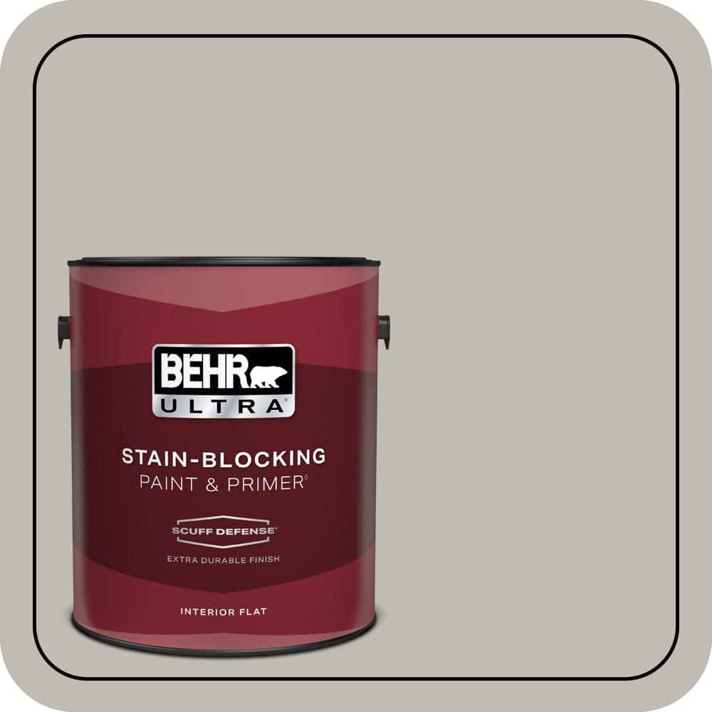 BEHR ULTRA 1 gal. #MQ6-23 Pumice Extra Durable Flat Interior Paint ...