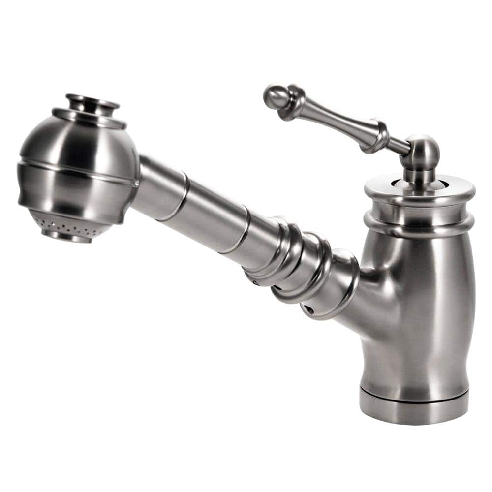 HOUZER Scepter Single-Handle Pull Out Sprayer Kitchen Faucet with ...