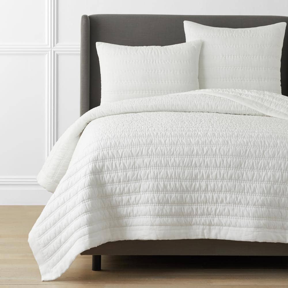 The Company Store Legends Hotel White Washed Linen Twin/Twin XL Quilt ...