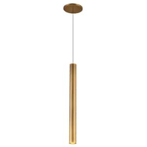 KUZCO Elixir 15 in. 1 Light 6-Watt Brushed Gold Integrated LED Pendant Light PD15415-BG - The ...