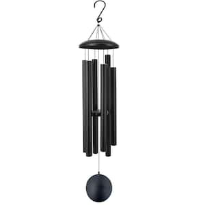 44 in. Black Outdoor Large Deep Sound Wind Chime, Memorial Wind Chime ...