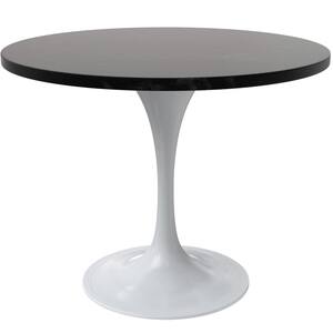 Leisuremod Verve Mid-Century Modern Black Wood 27.55 in. Pedestal ...
