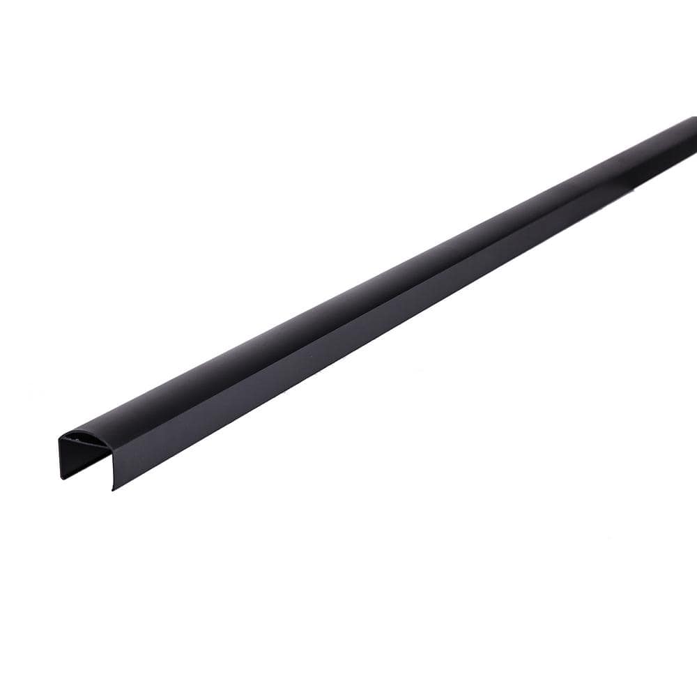 FORTRESS Al13 Home Rail 40 in. W x 7 in. H Black Sand Round Accent Top ...