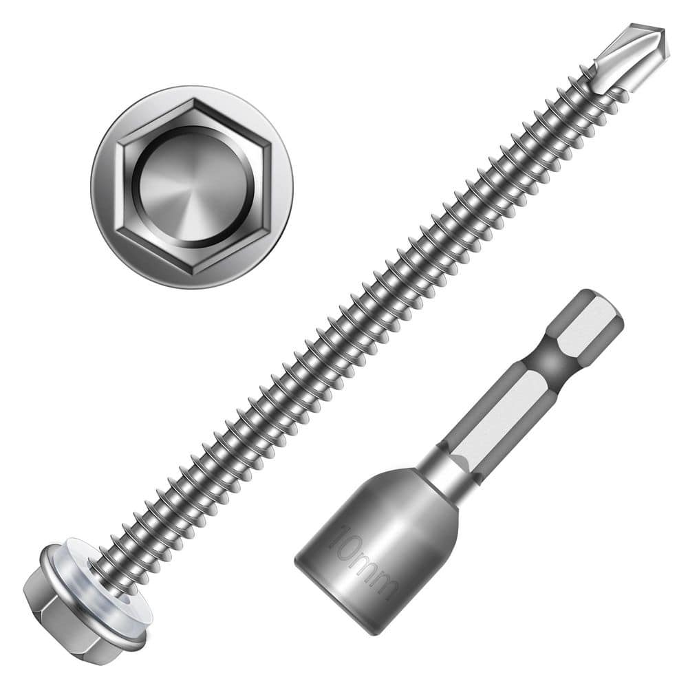 Reviews for MYWISH 100-Pack #12 x 2-1/2 in Hex Head Self Drilling ...