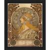 LA PASTICHE Zodiac by Alphonse Mucha Gallery Black Framed Abstract Oil ...