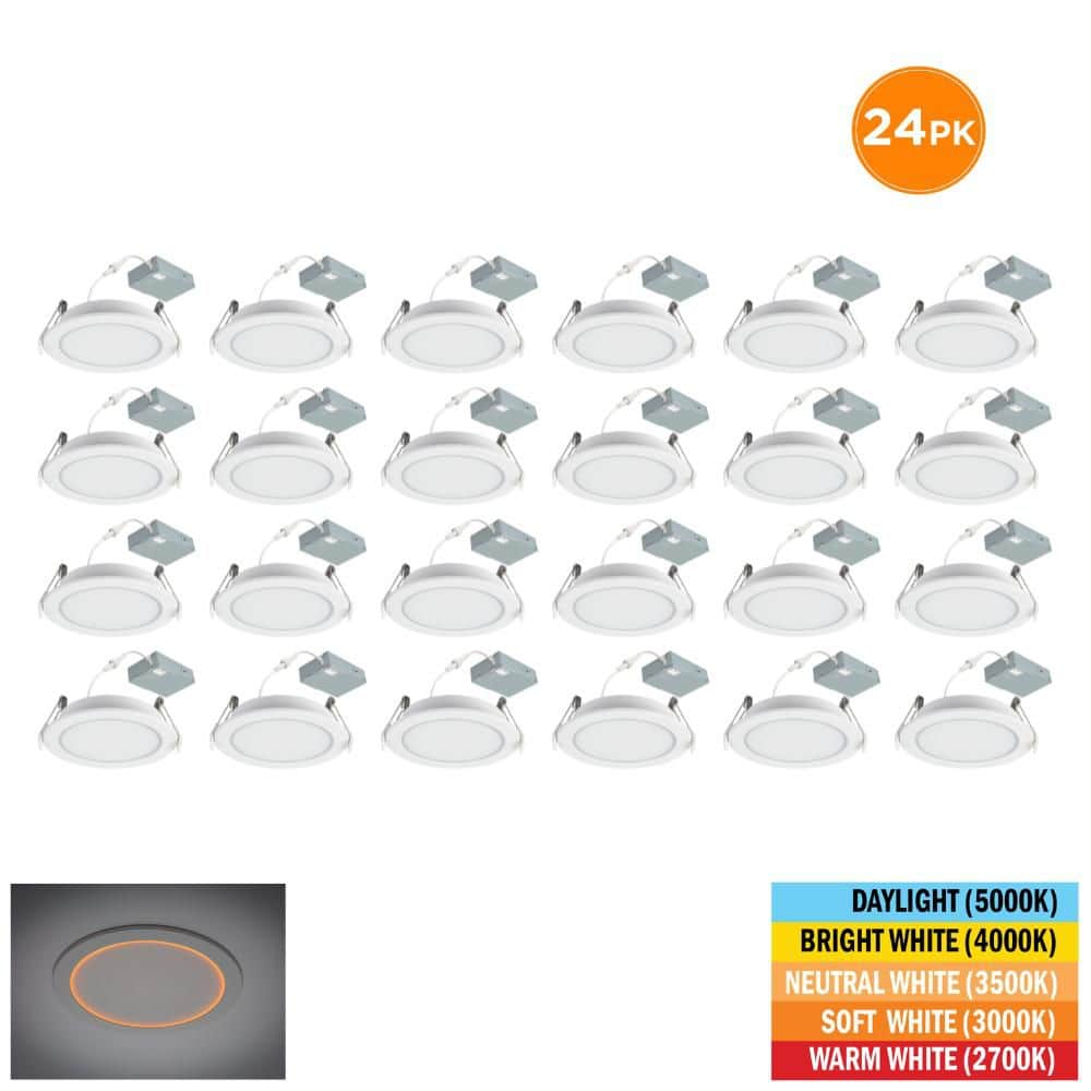 Commercial Electric 4 in. Canless Downlight Integrated LED Recessed ...