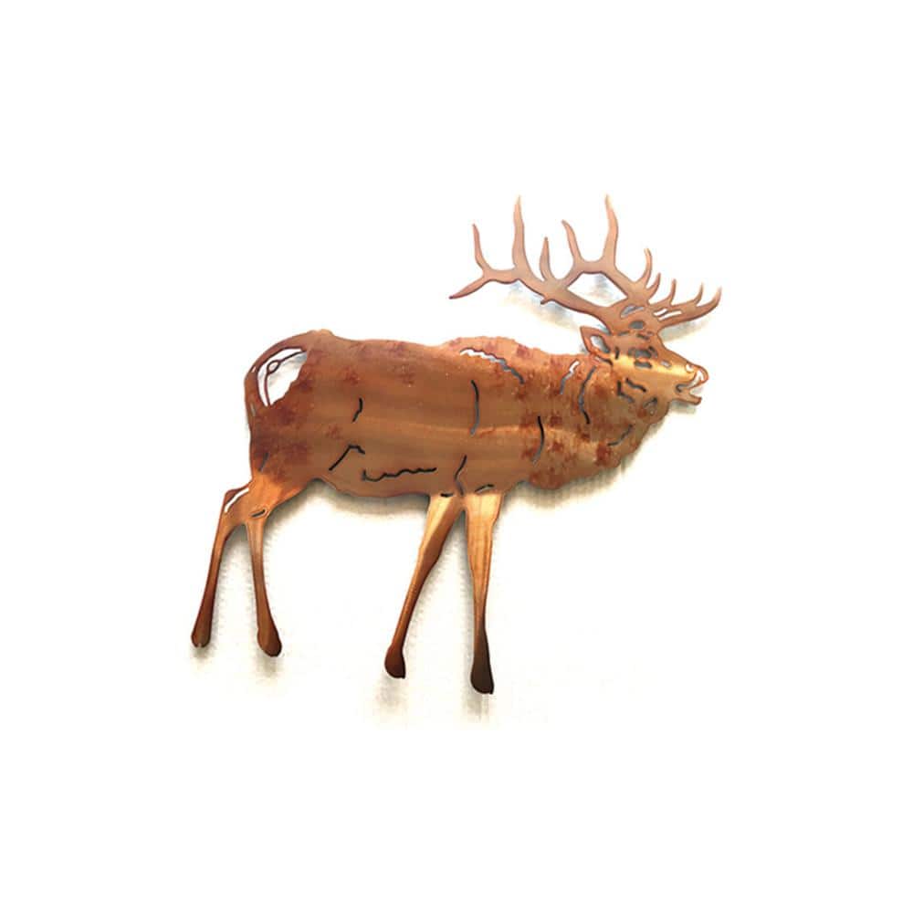 PETERSON ARTWARES Stag Metal Wall Art PH1701 - The Home Depot