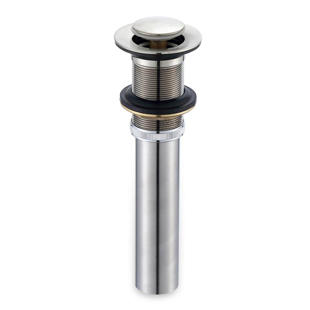 LUXIER 1-1/2 in. Brass Bathroom and Vessel Sink Push Pop-Up Drain ...