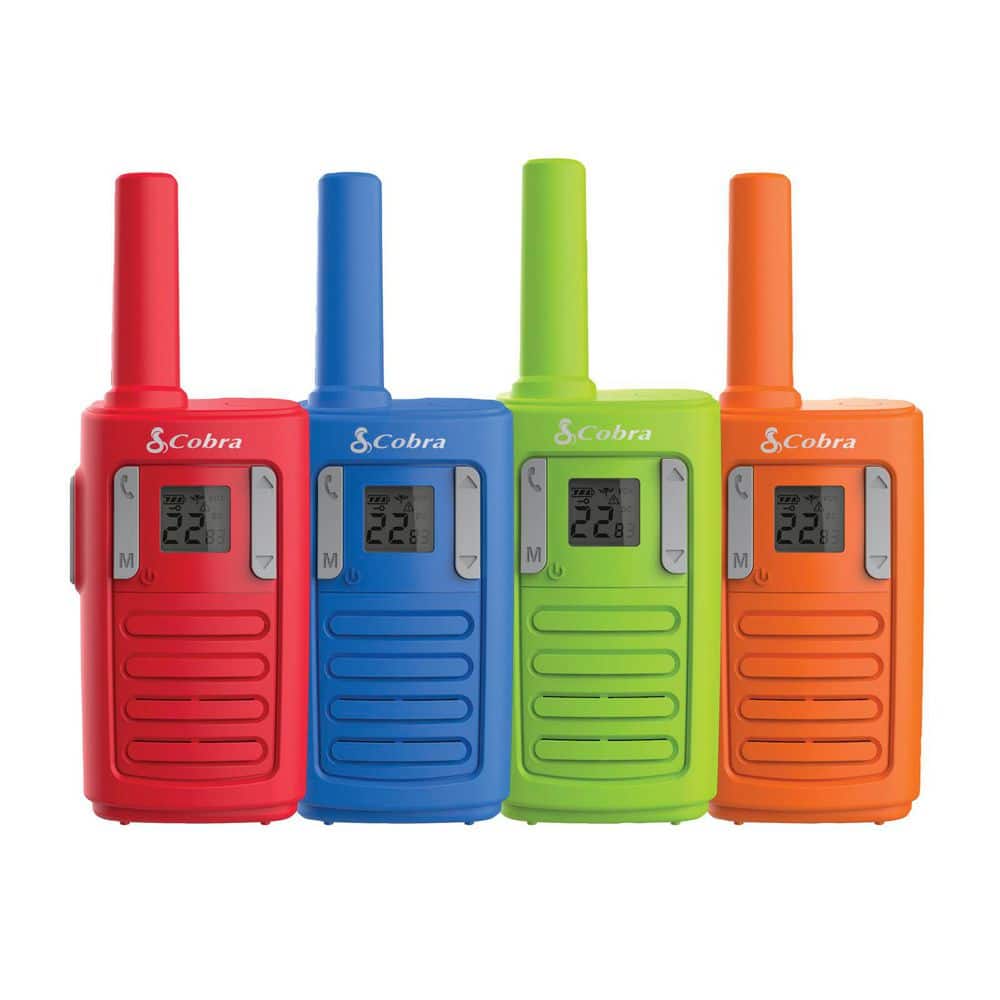 Cobra RX100 Family Walkie Talkies with 16-Mile Range, Kid-Friendly (4 ...