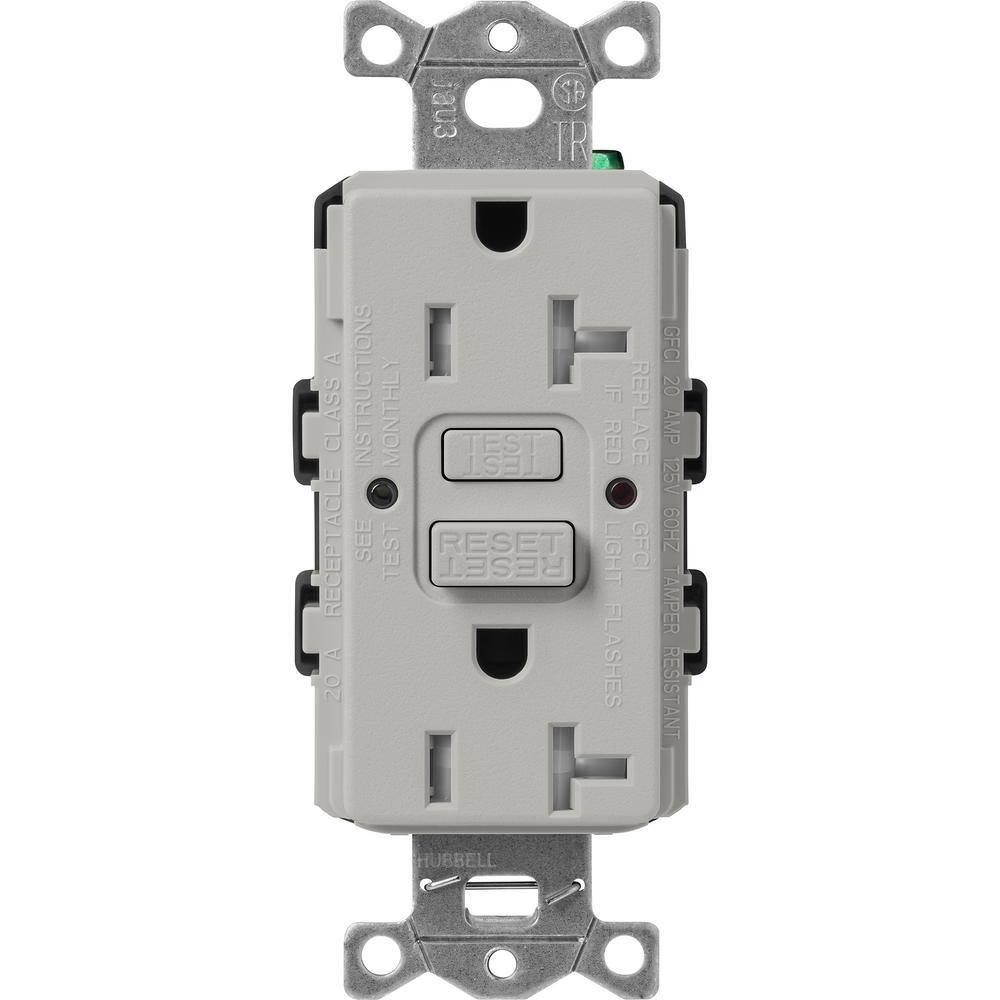 Lutron Claro 20-Amp Tamper Resistant Duplex Receptacle, Pebble (SCR-20 ...