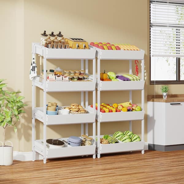 BYBLIGHT Ahlivia White 29 in. W Display Cabinet Wood Fruit BYBLIGHT Ahlivia White 29 in. W Display Cabinet Wood Fruit