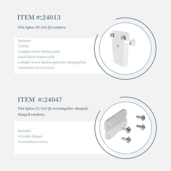 Angel Sar Cooler Replacement Parts Kit with Cooler Plastic Hinges ...