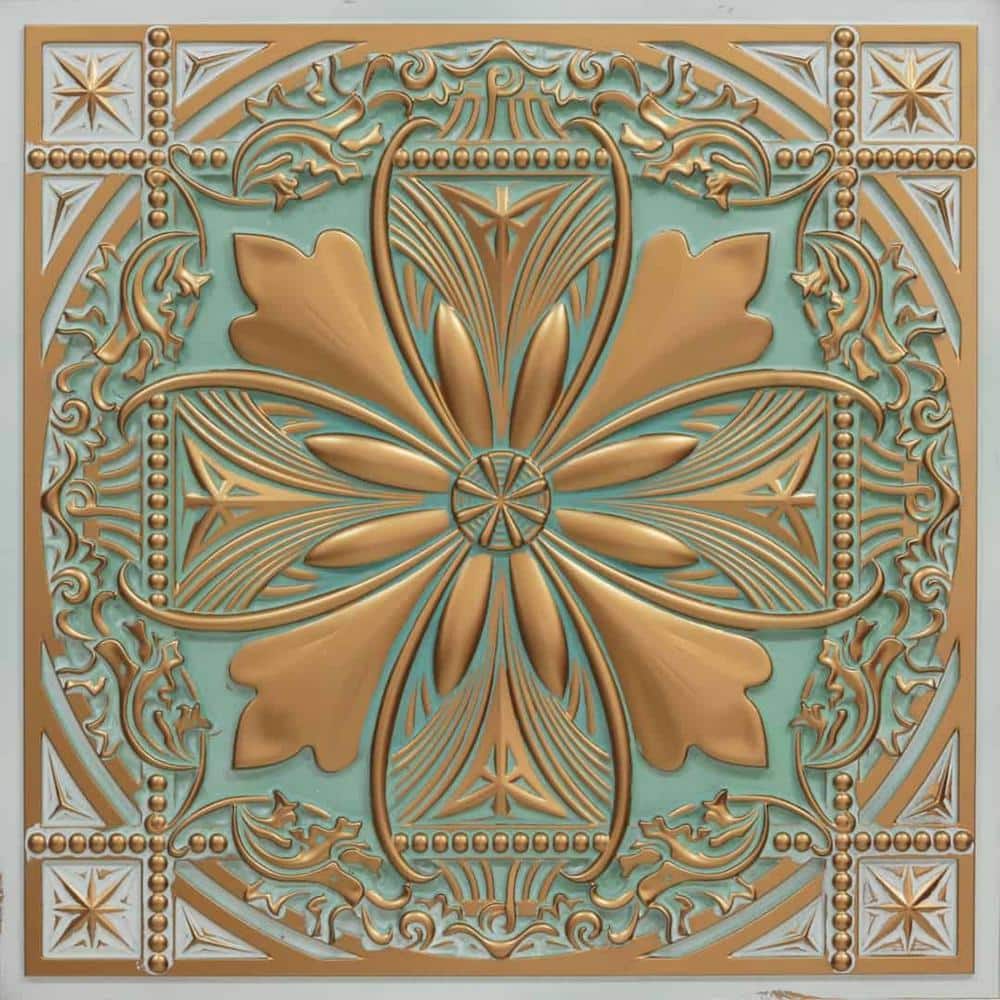 FROM PLAIN TO BEAUTIFUL IN HOURS Helena Arabian Green 2 ft. x 2 ft. PVC ...