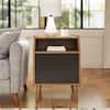 Novogratz Magnolia End Table, Walnut/Black 7763905COM - The Home Depot
