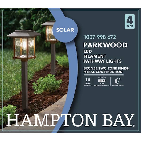 Hampton Bay Outdoor Solar Led 2 4 Lumens Walk Lights The 10 Best