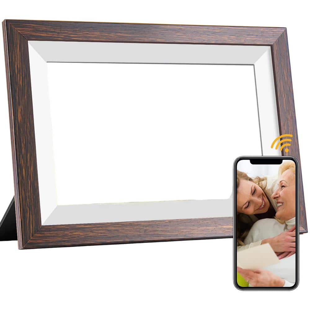 Lukyamzn 10.1 in. WiFi Digital Picture Frame with IPS Touch Screen HD ...