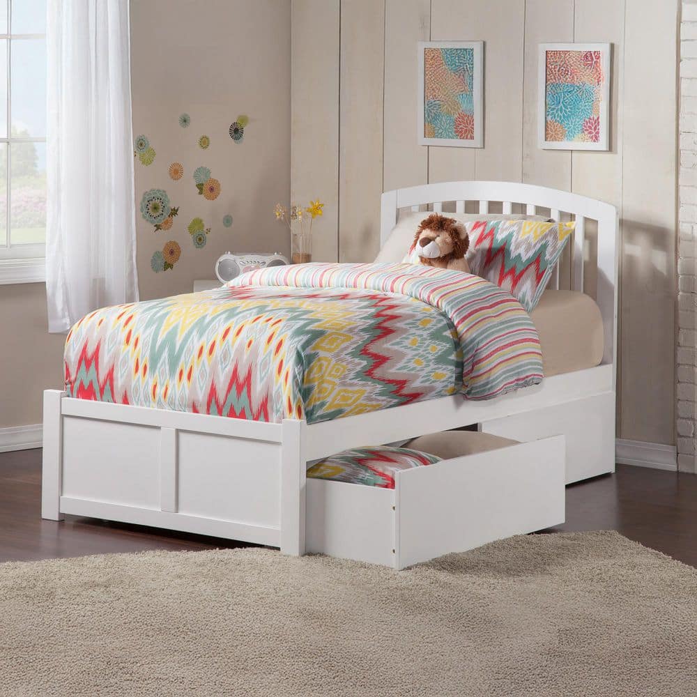 Reviews for AFI Richmond White Solid Wood Frame Twin Platform Bed with ...