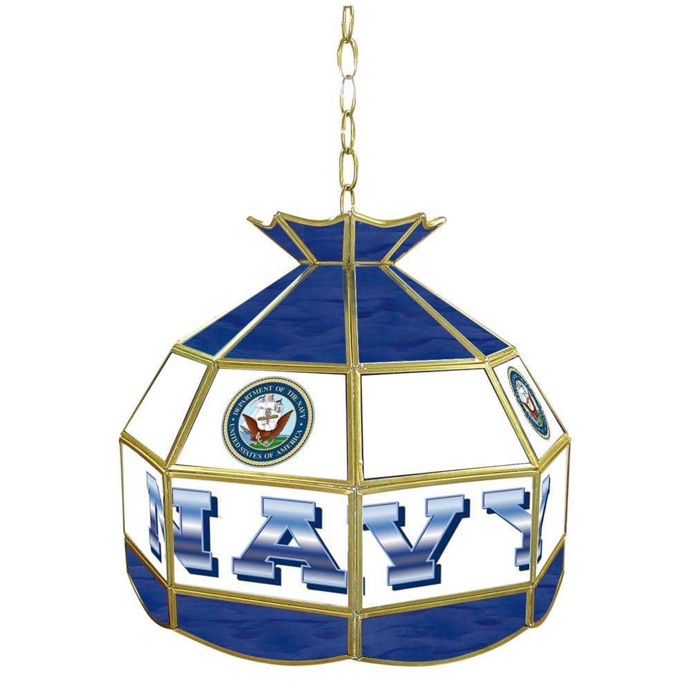 Trademark 1-Light United States Navy Hanging Tiffany Lamp-MIL1600-USN ...