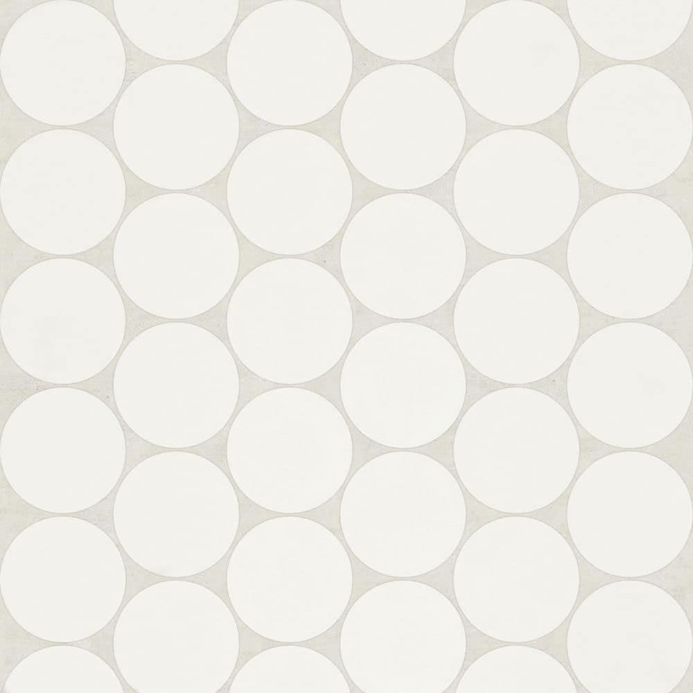 Bedrosians Marin 2 in. Penny Round Matte Porcelain Mosaic in Pearl ...