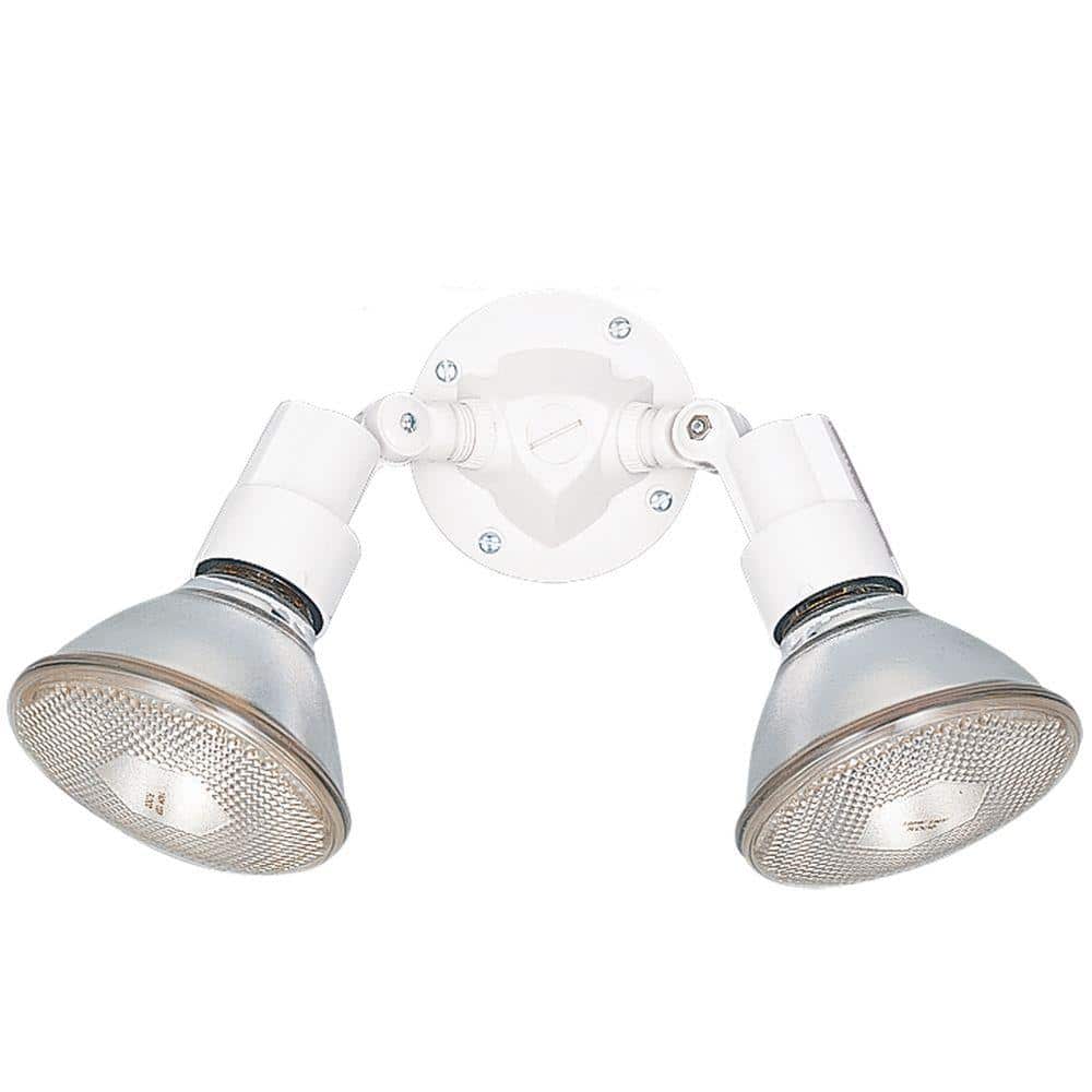 Generation Lighting 2-Light Outdoor White Spot Flood Light 8642-15 ...