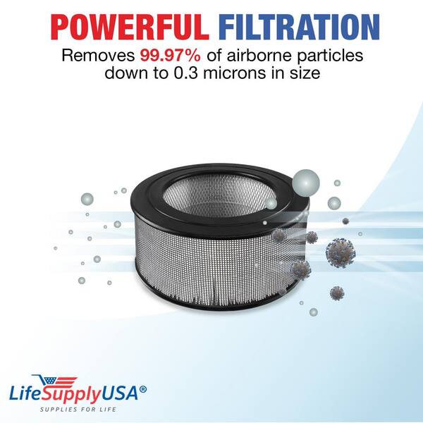 LifeSupplyUSA True HEPA Filter Replacement Compatible with Honeywell 20500 fits 10500 EV 10 17000 and 83170 Air Purifier 1 ER025 HD