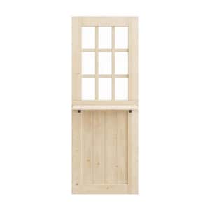 ARK DESIGN 30 in. x 80 in. Solid Pine Universal 6-Panel Unfinished Wood ...