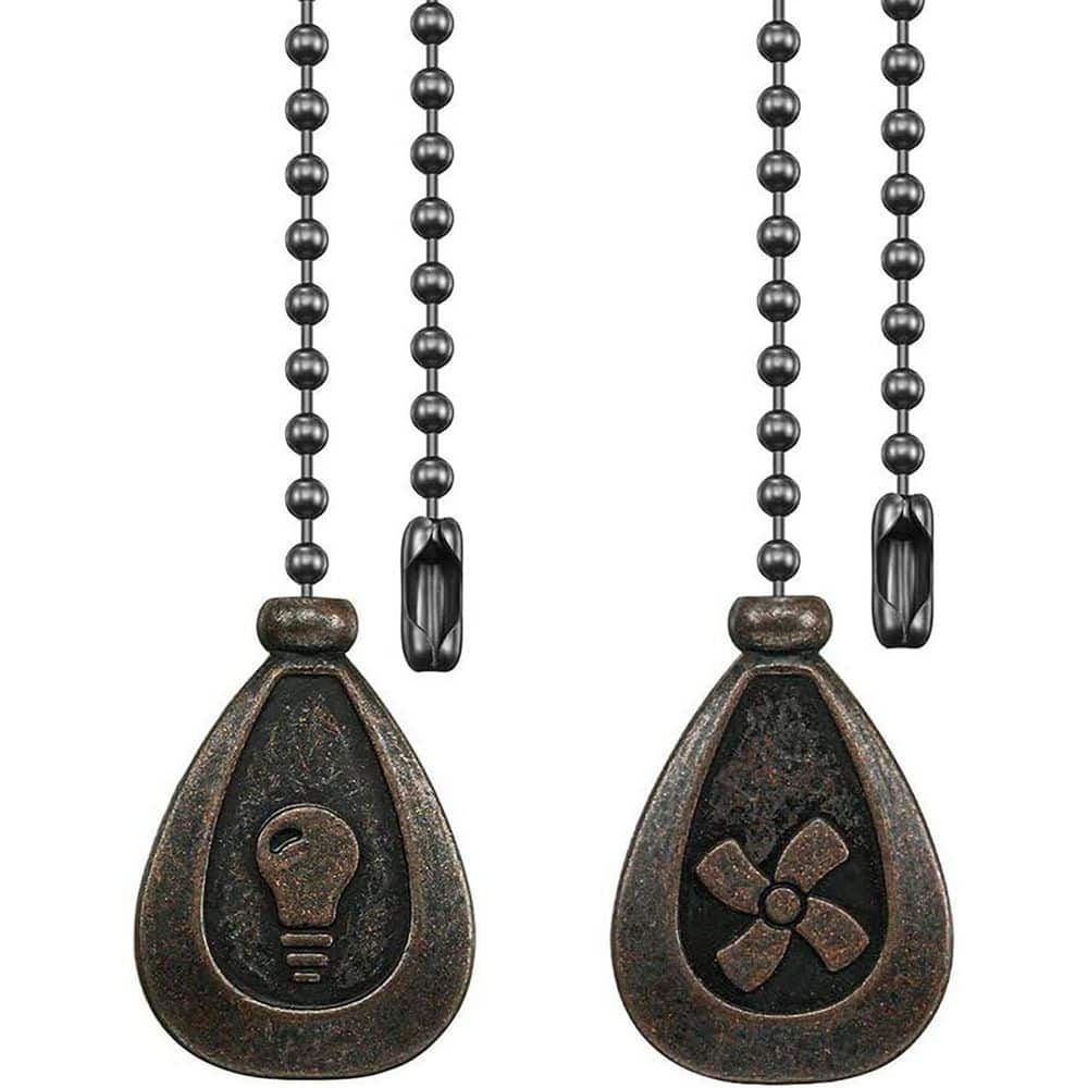 phyfalip Bronze 12 in. Decorative Ceiling Fan Pull Chains with ...