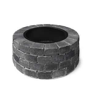 Necessories Grand 48 in. W x 12 in. H Round Concrete Wood Burning Fire ...