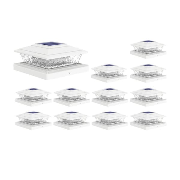 Afoxsos 16 LED Waterproof Solar Post Cap Lights for 4 x 4 5 x 5 6 x 6 ...