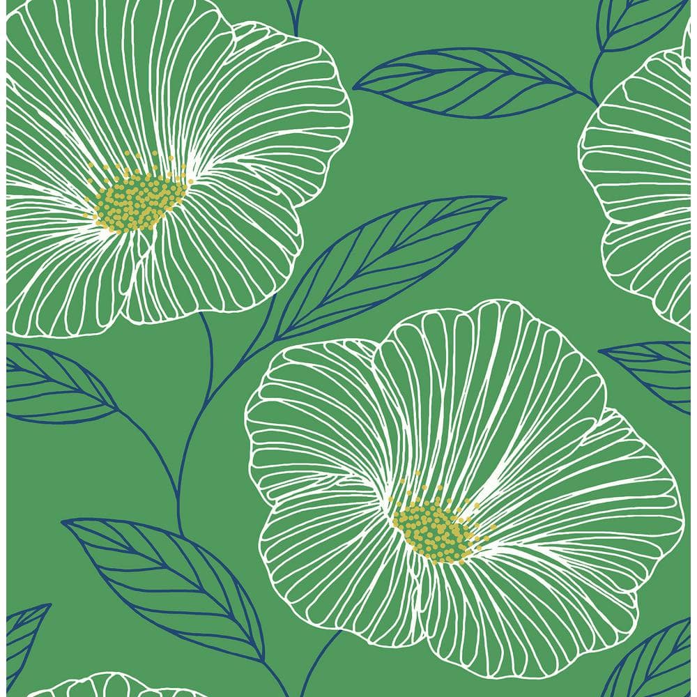 A-Street Prints Green Mythic Floral Wallpaper Border Sample 2973 ...