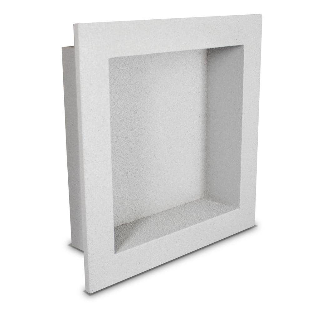 PolyNiche 12 in. x 12 in. x 3.5 in. Shower Niche in Gray NCH1212 - The ...