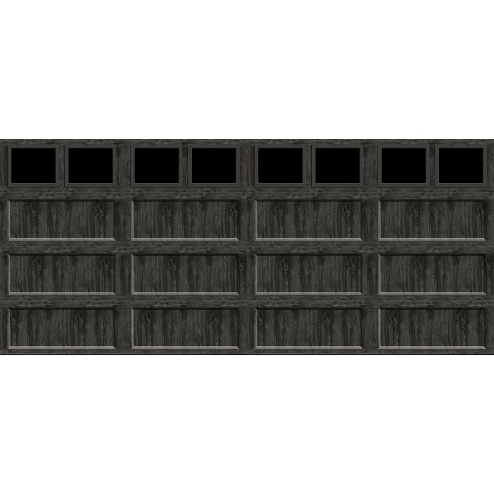 Clopay Bridgeport Steel Extended Panel 16 ft. x 7 ft. Insulated 18.4 R ...