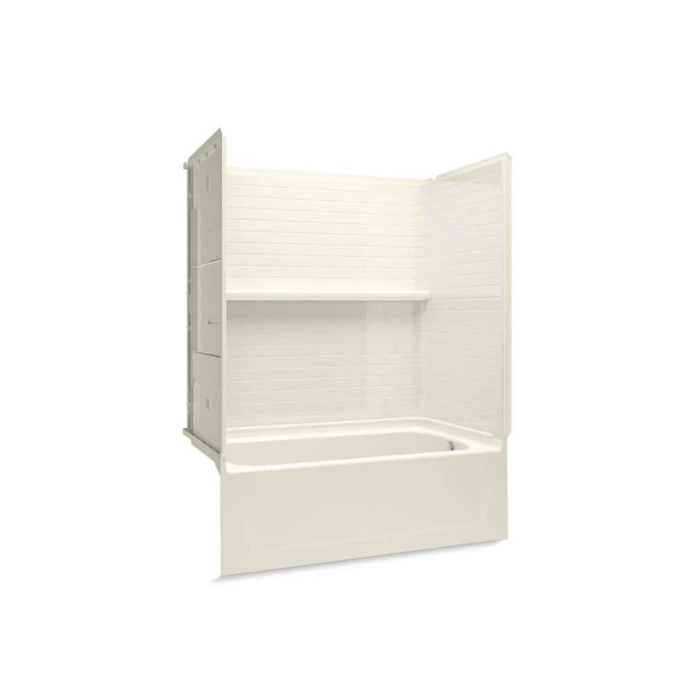 Sterling Traverse 60 in. x 32 in. x 77 in. 4-Piece Vikrell Bath and ...