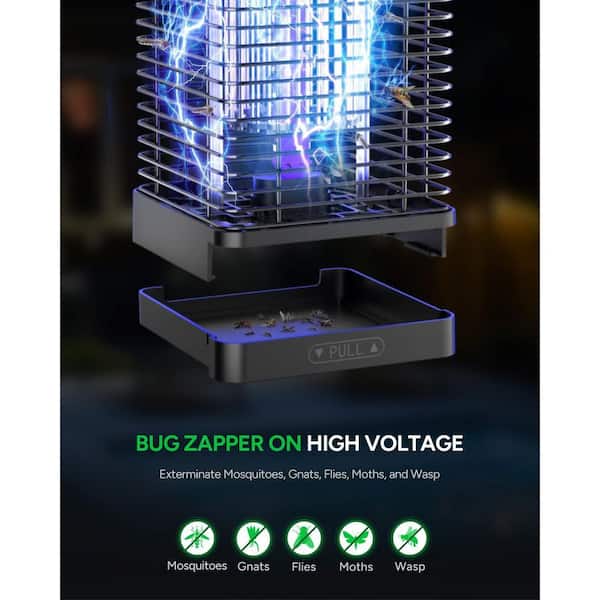 Large Area Mosquito Control Bug Zapper Indoor Outdoor, 4300V 18W ...