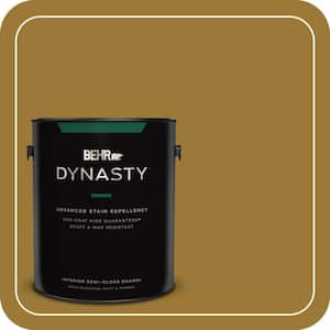 BEHR ULTRA 1 qt. #M300-7A Retro Gold Satin Enamel Exterior Paint and ...