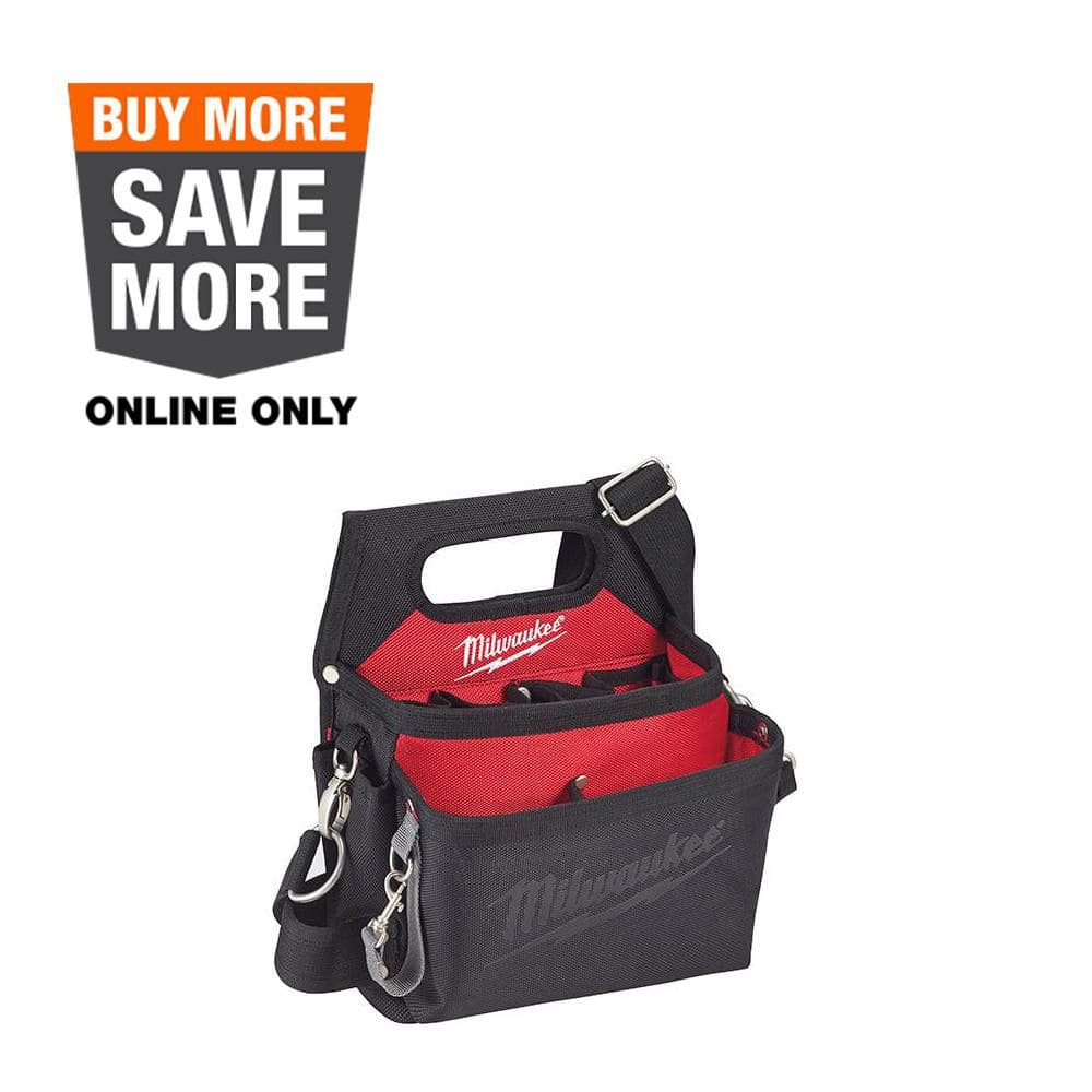Milwaukee 15-Pocket Electricians Work Pouch/Holster with Quick Adjust ...