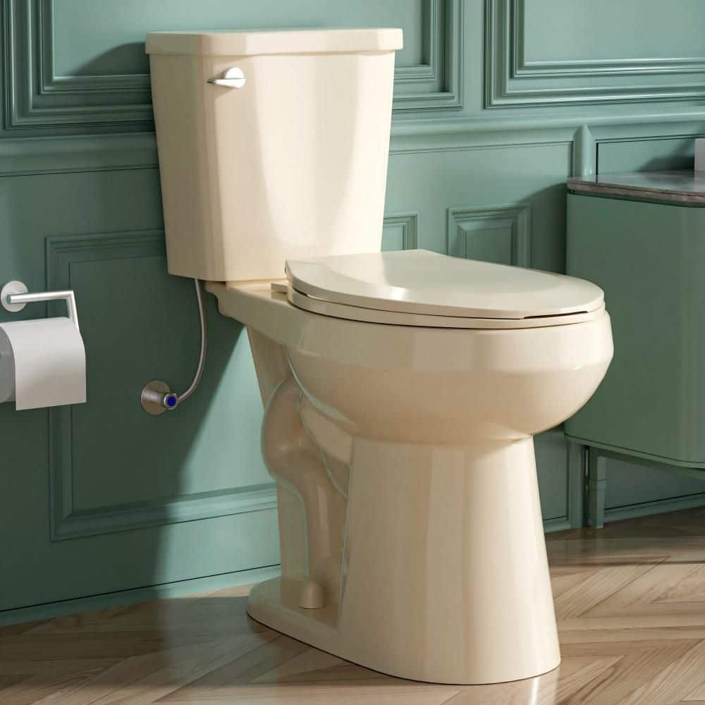 Kuomih 21 in. Extra Tall Toilet 2-Piece 1.28 GPF Single Flush Elongated ...